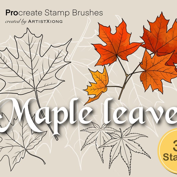 Leaves Stamp - Etsy