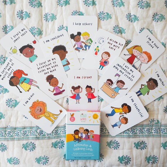 Affirmation Cards for Kids Children's Affirmations Kind - Etsy