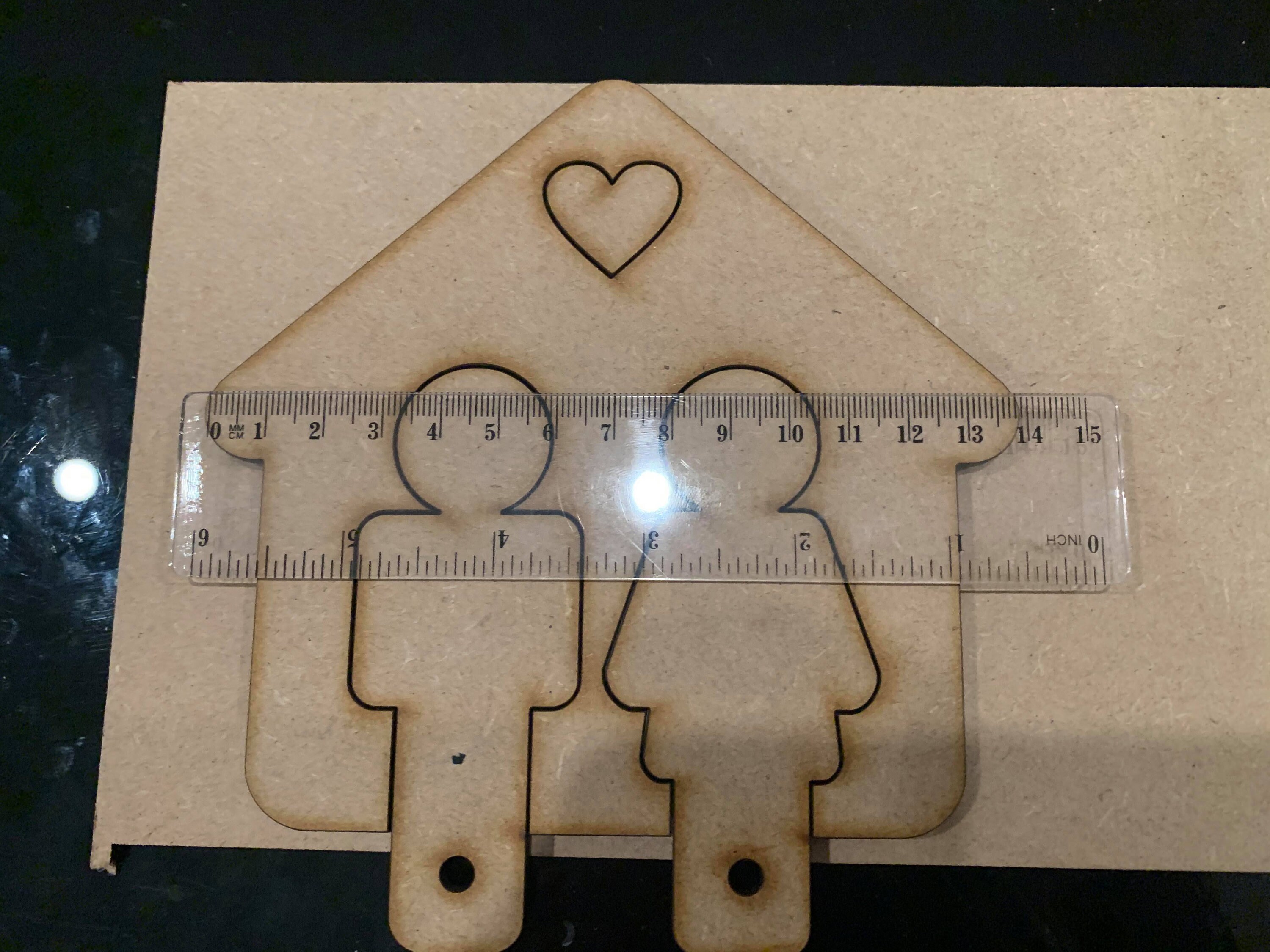 Couples key holder hanger organiser MDF blank ready to | Etsy