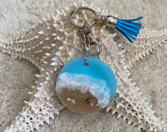 Ocean Wave Keychain - Etsy