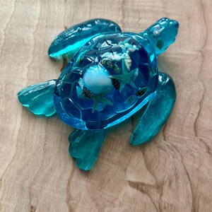 Resin Sea Turtle Resin Beach Turtle Resin Ocean Turtle Beach Decor ...