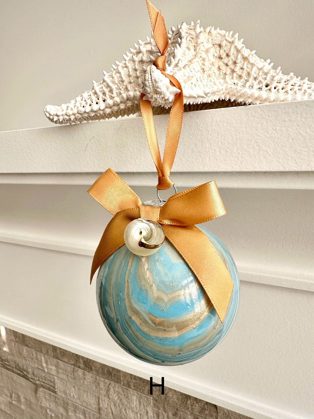 Christmas Beach Ornaments Resin Ocean Ornaments Christmas Ball ...