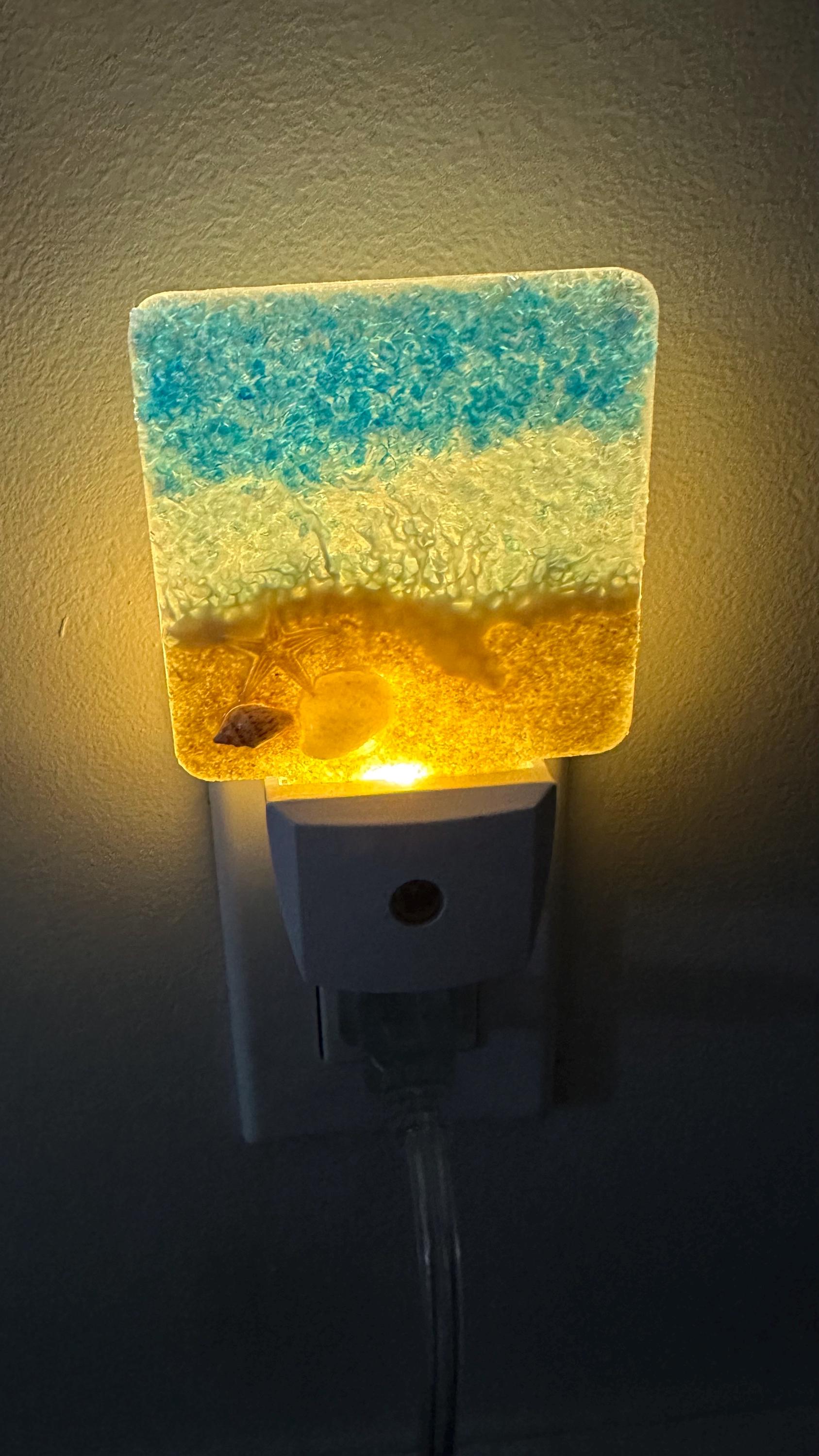 Beach Night Light - Starfish Night Light- Resin Ocean Night Light ...