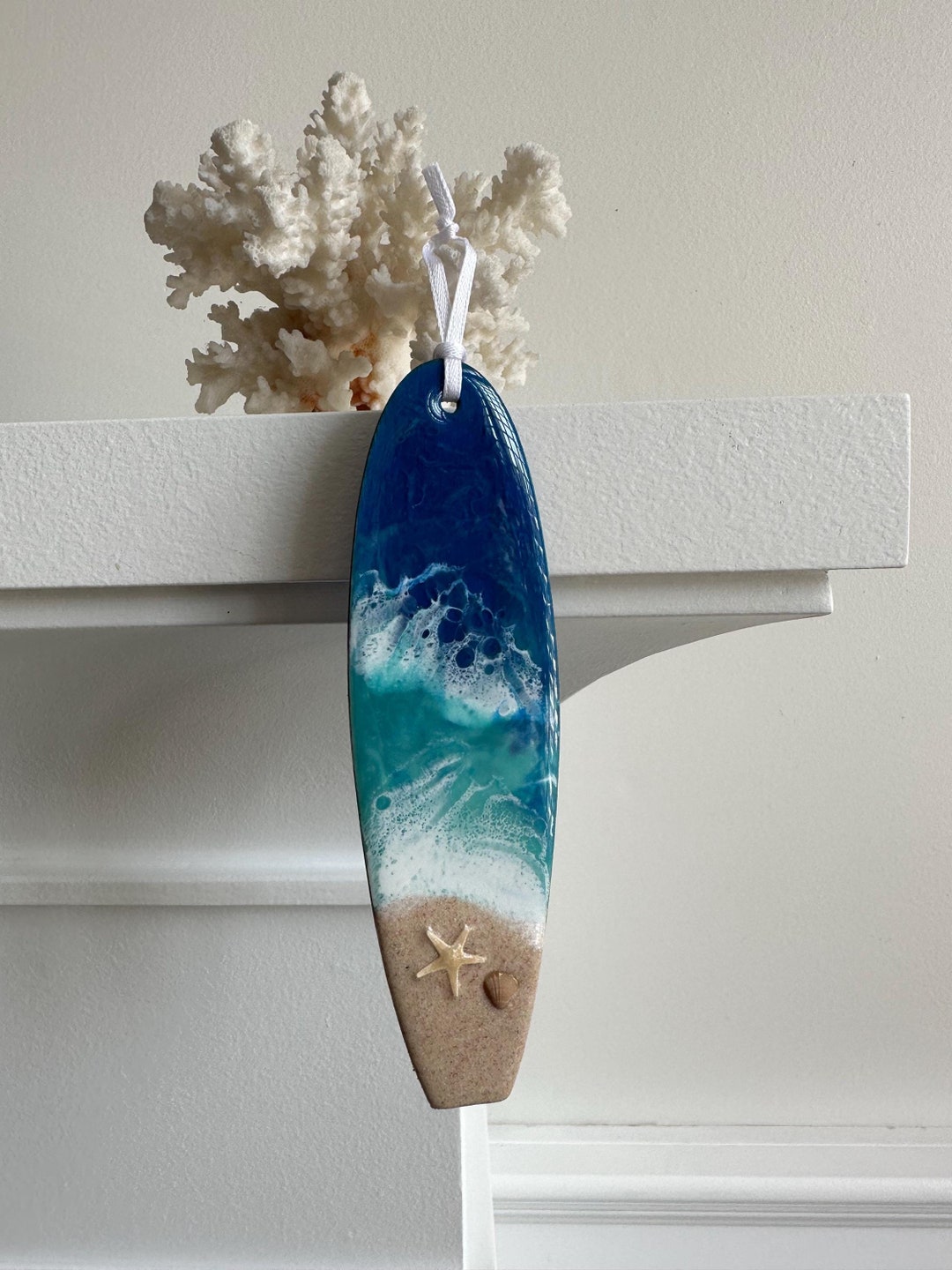 Surfboard Bookmarks - Resin Ocean Bookmarks - Beach Surfboard- Coastal ...