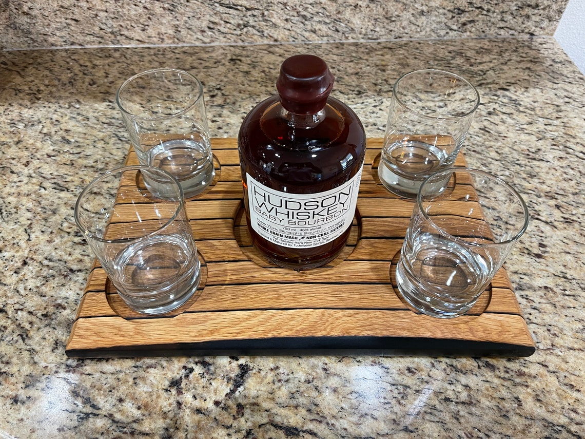 Whiskey Staves Beverage Serving Tray - Etsy