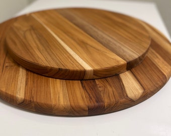 16" Round Wood Cutting Board - Etsy