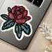 Red Rose Waterproof Vinyl Sticker for Laptop, Red Flower Water Bottle ...