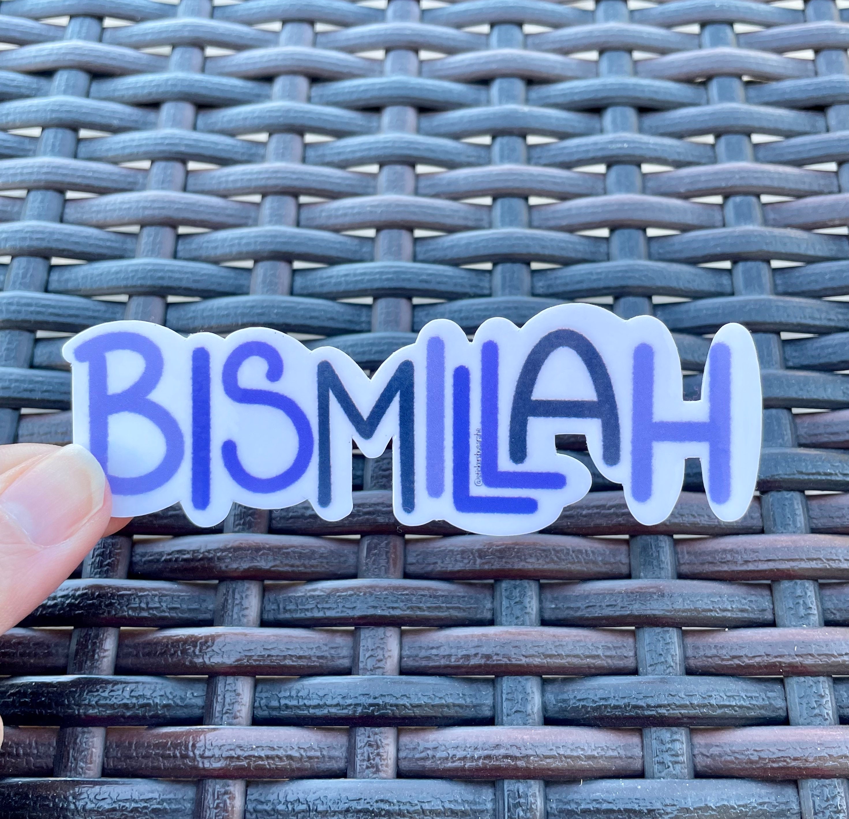 Bismillah Sticker, Islamic Saying Sticker, Hijabi Laptop Stickers ...