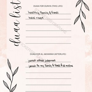 Duaa Printable, Islamic Planner, Islamic Printable, Digital Planner ...