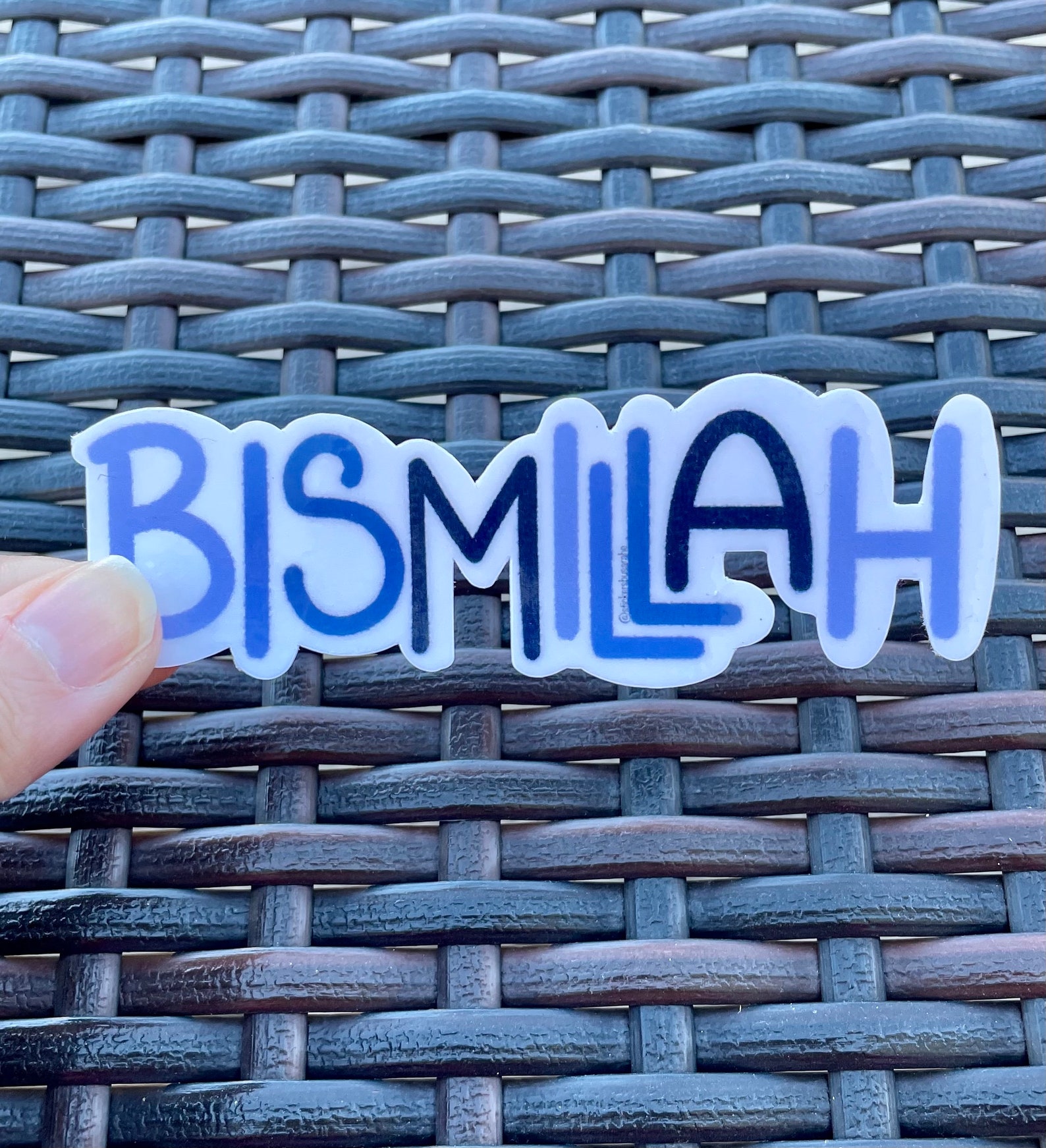 Bismillah Sticker, Islamic Saying Sticker, Hijabi Laptop Stickers ...