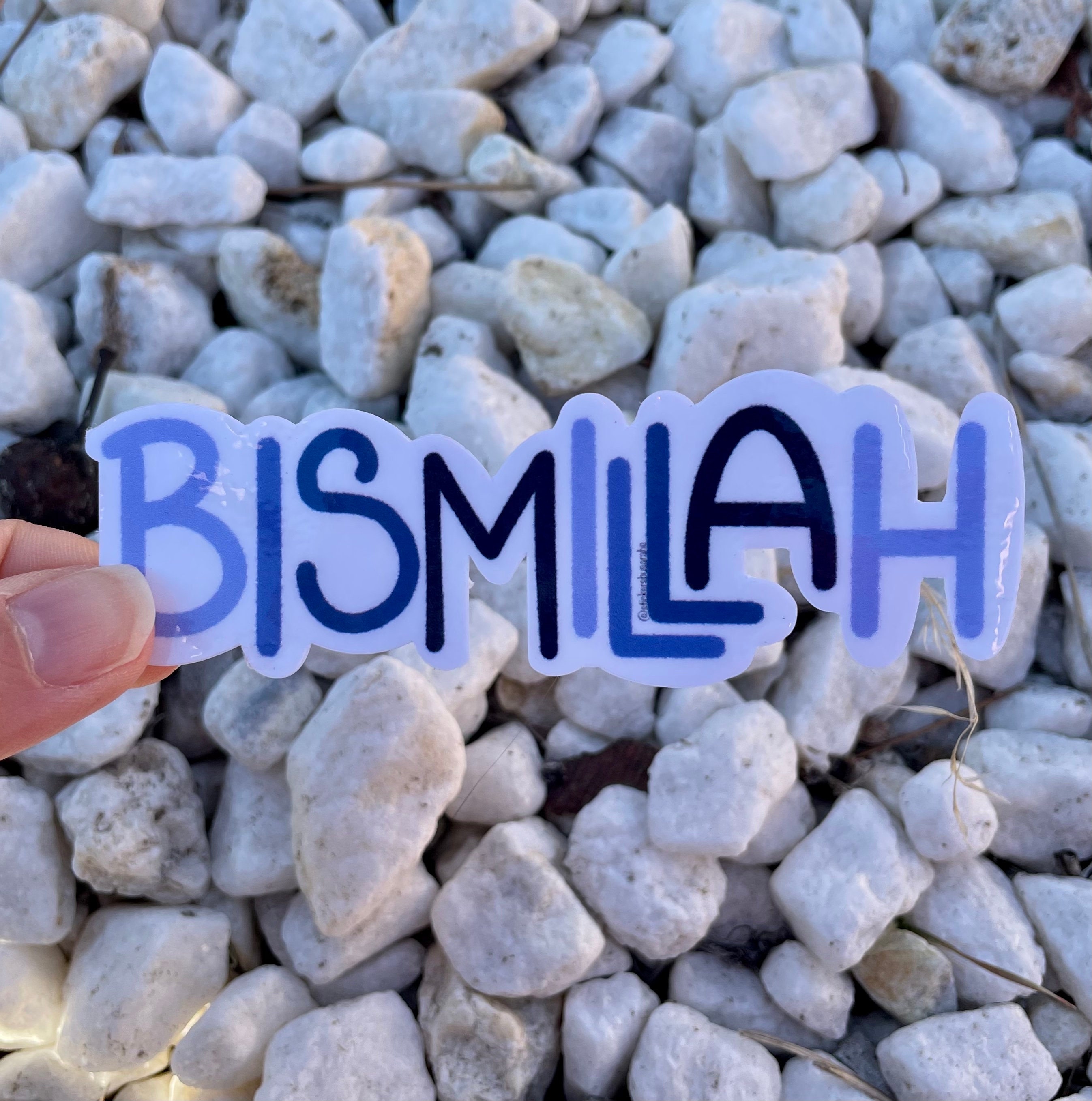 Bismillah Sticker, Islamic Saying Sticker, Hijabi Laptop Stickers ...