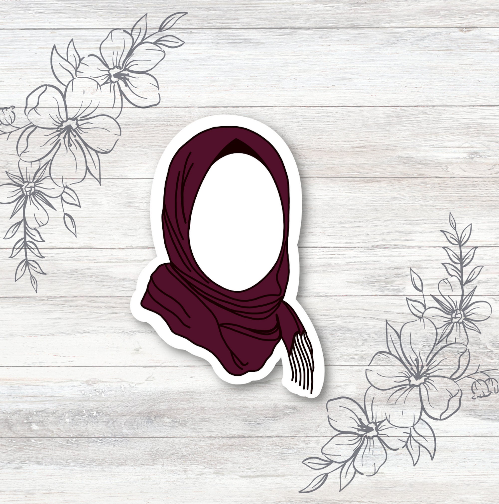 Hijabi Sticker, Islamic Bottle Sticker, Muslim Sticker, Islamic Laptop ...