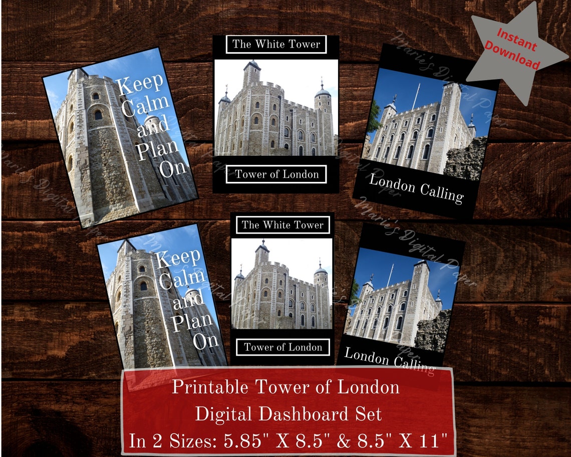 Tower of London Printable Dashboards Set of 3 Keep Calm and - Etsy