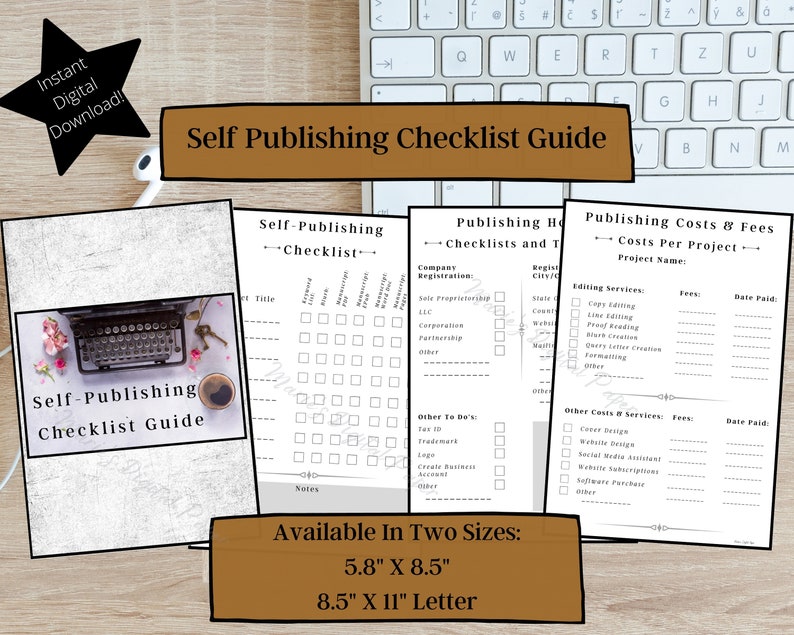 Self-publishing Checklists for Writers writers | Etsy