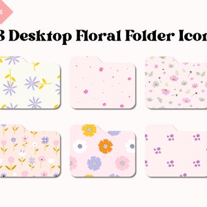 33 Spring Floral Summer Desktop Folder Icons for Mac Desktop Folder ...