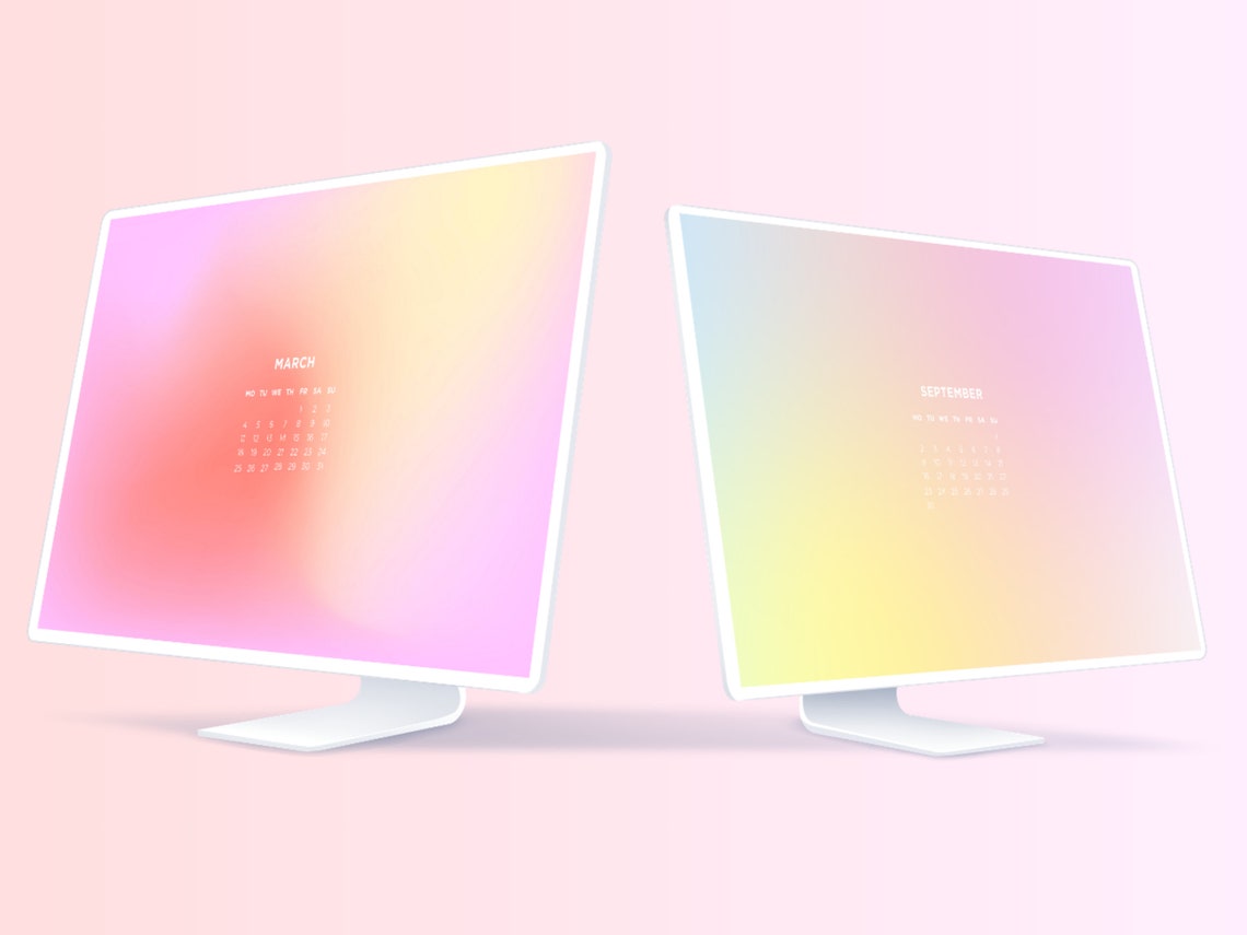 2024 Calendar Desktop Aura Wallpaper High Quality 4K Aesthetic Desktop ...