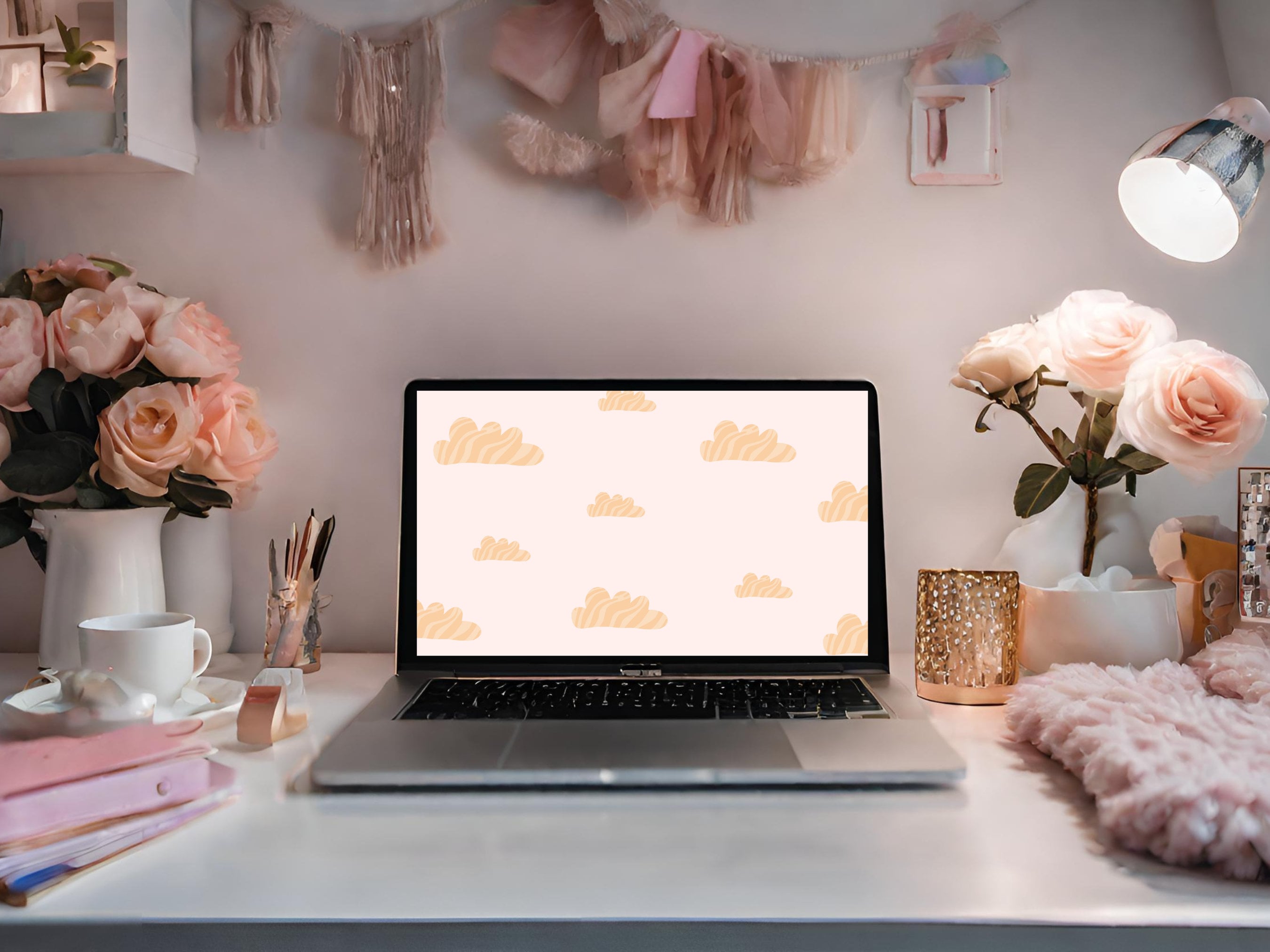 60 Boho Summer Floral Desktop Wallpaper High Quality 4k Mac Windows 70s ...