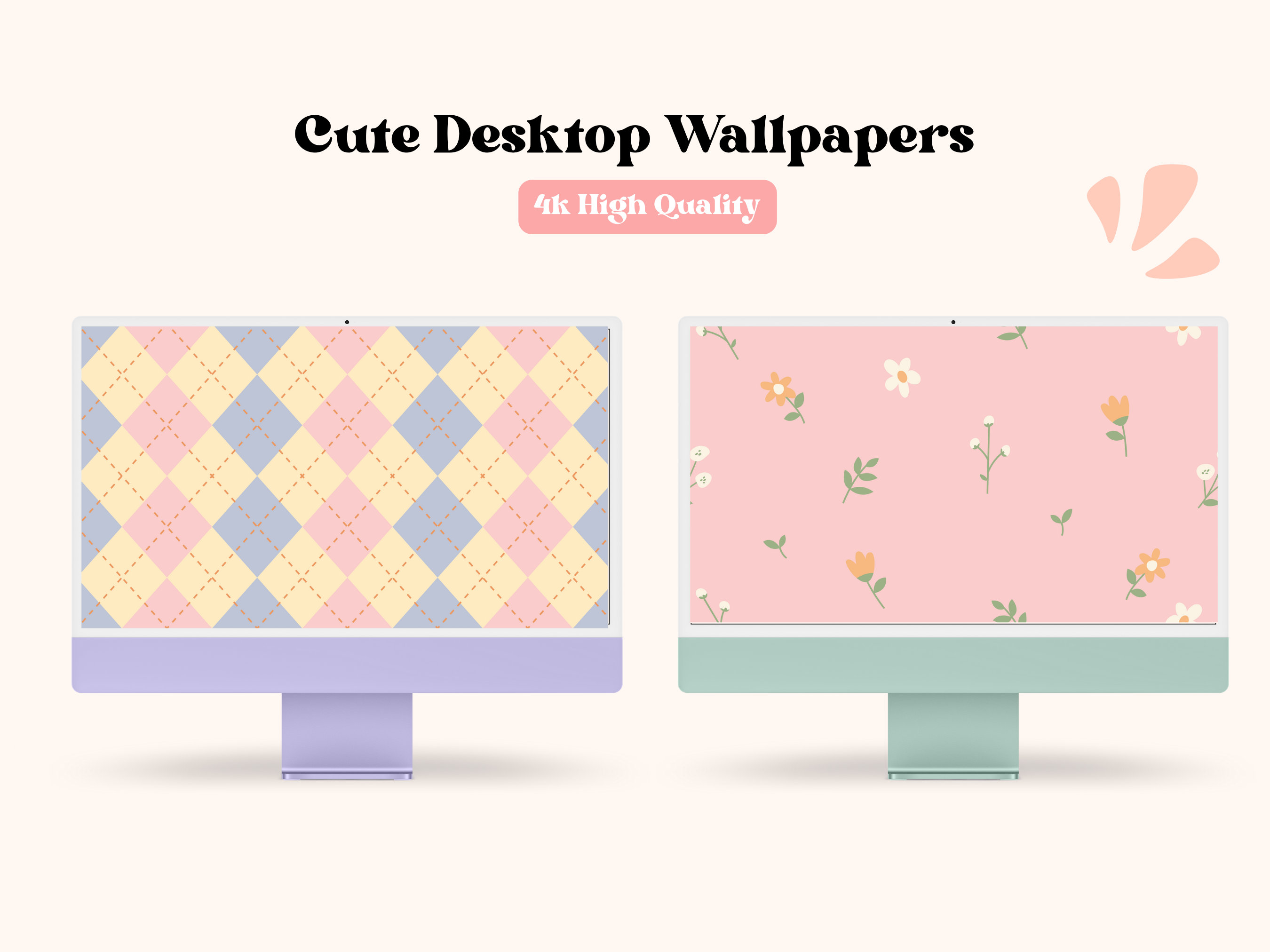 34 Cute Wallpaper High Quality 4K Aesthetic Wallpaper Retro Floral ...