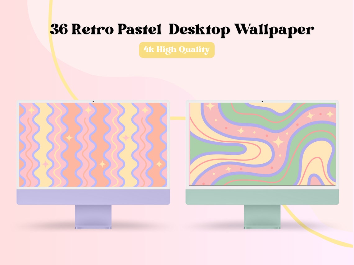 36 Aesthetic Pastel Retro Wallpaper High Quality 4K Fun Wallpaper ...