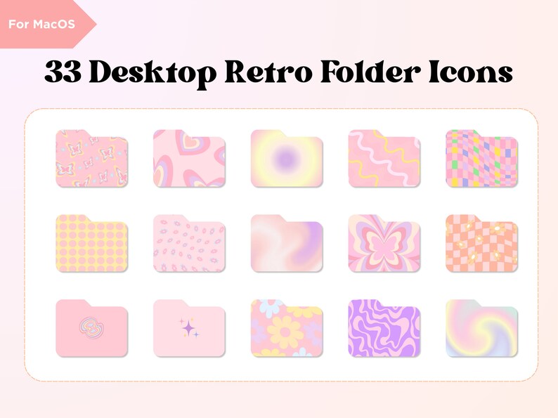 33 Retro Desktop Folder Icons for Mac Desktop Folder Icons, File Icons ...
