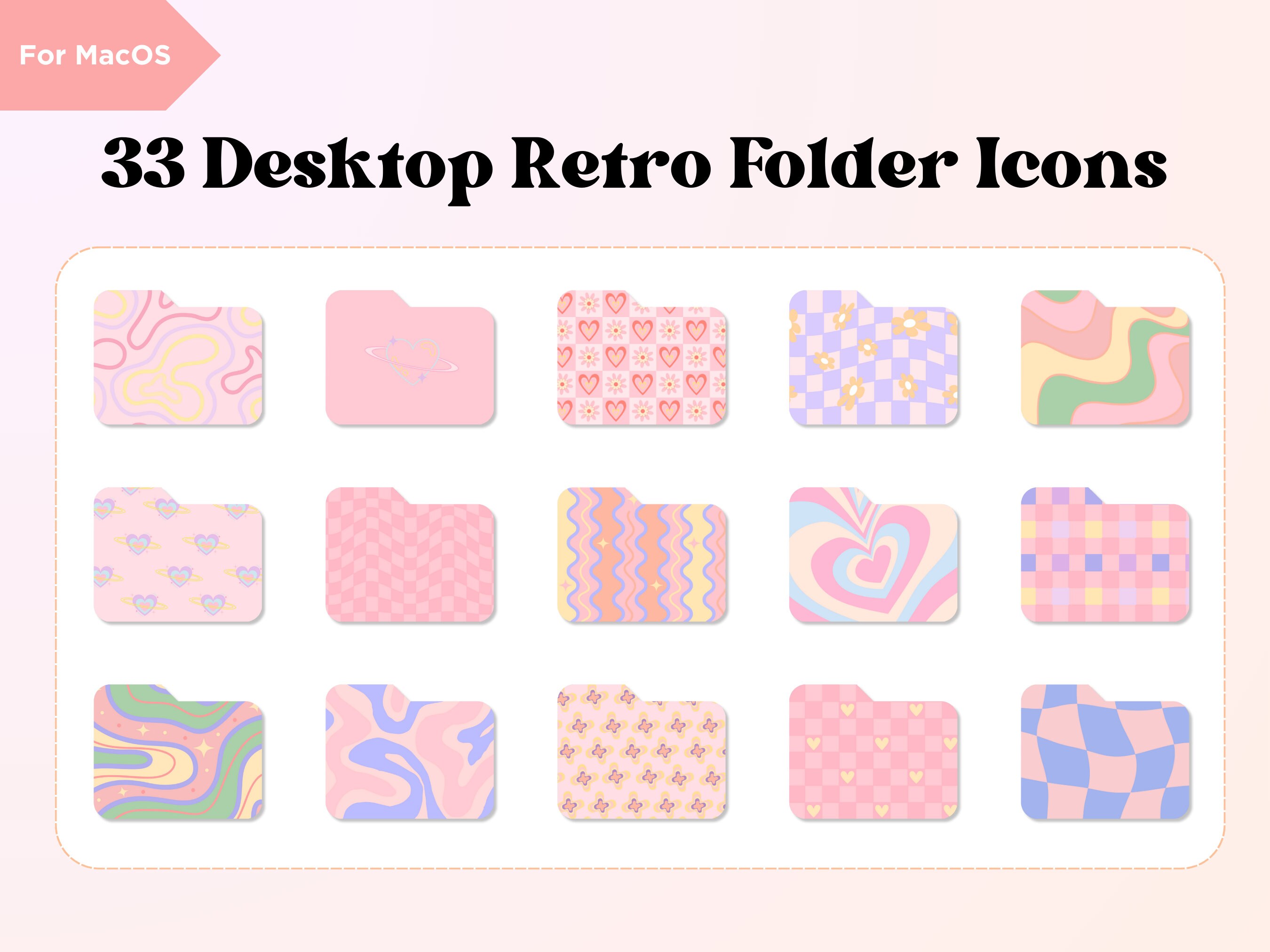 33 Retro Desktop Folder Icons for Mac Desktop Folder Icons, File Icons ...