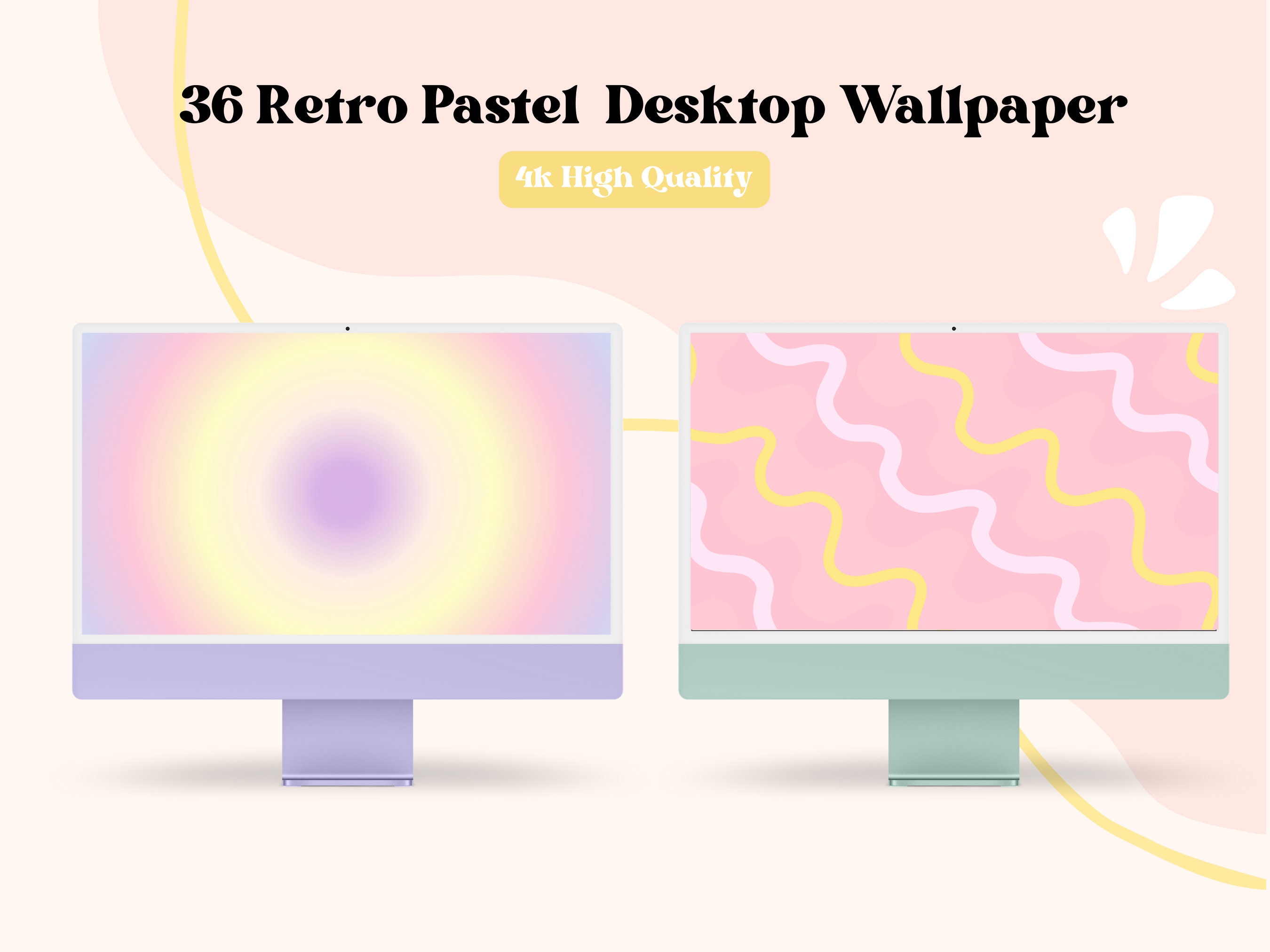 36 Aesthetic Pastel Retro Wallpaper High Quality 4K Fun Wallpaper ...