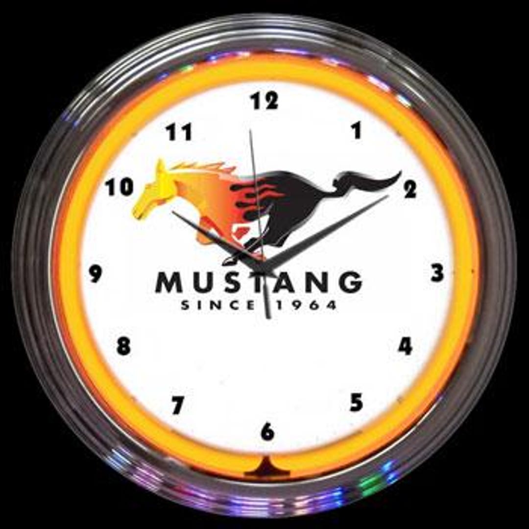Ford Mustang Since 1964 Neon Clock - Etsy
