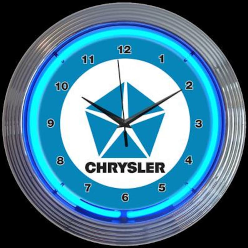 Chrysler Pentastar Neon Clock - Etsy