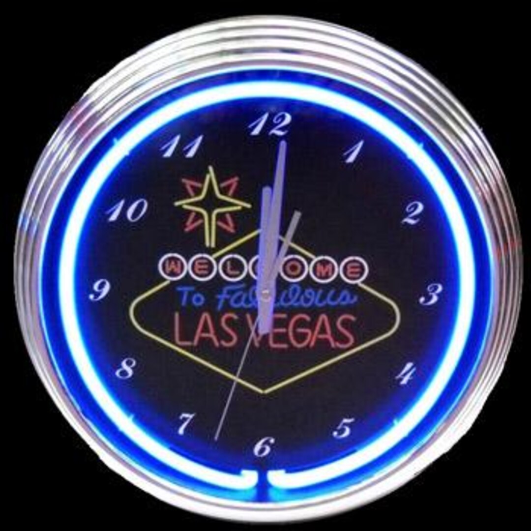 Las Vegas Neon Clock - Etsy