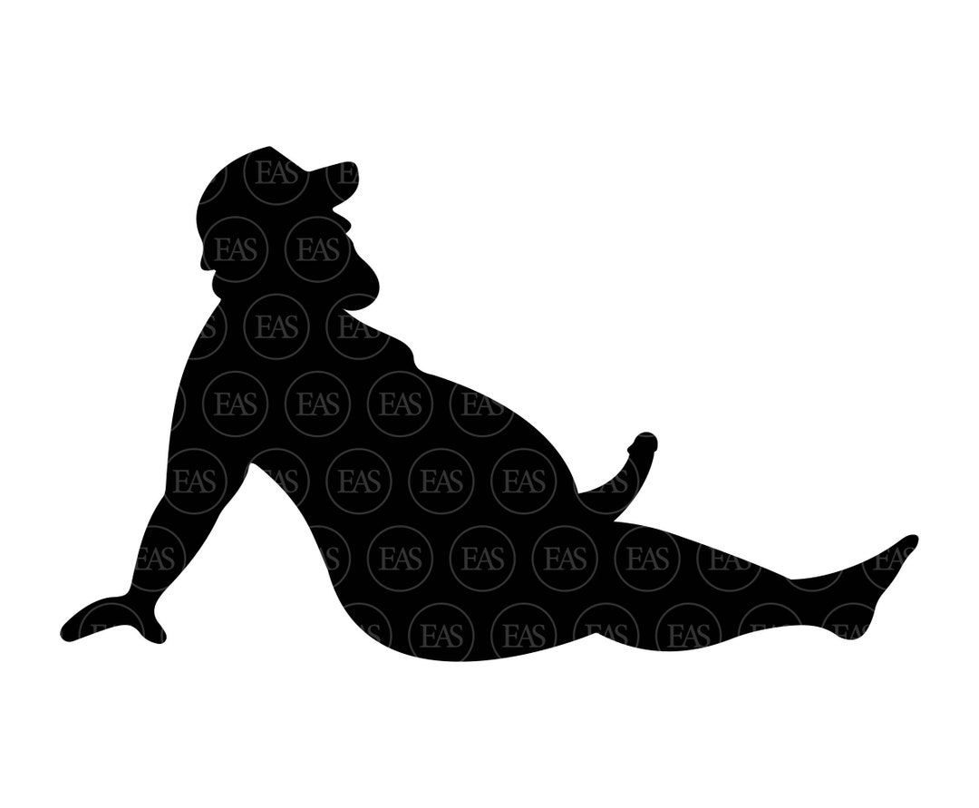 Thick Sexy Curvy Mudflap Guy Svg, Penis Svg, Fat Chubby Man Svg ...