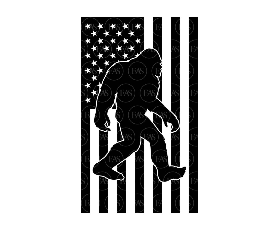 Bigfoot American Flag Svg, Big Foot Svg, Yeti Svg, Sasquatch Svg, USA ...