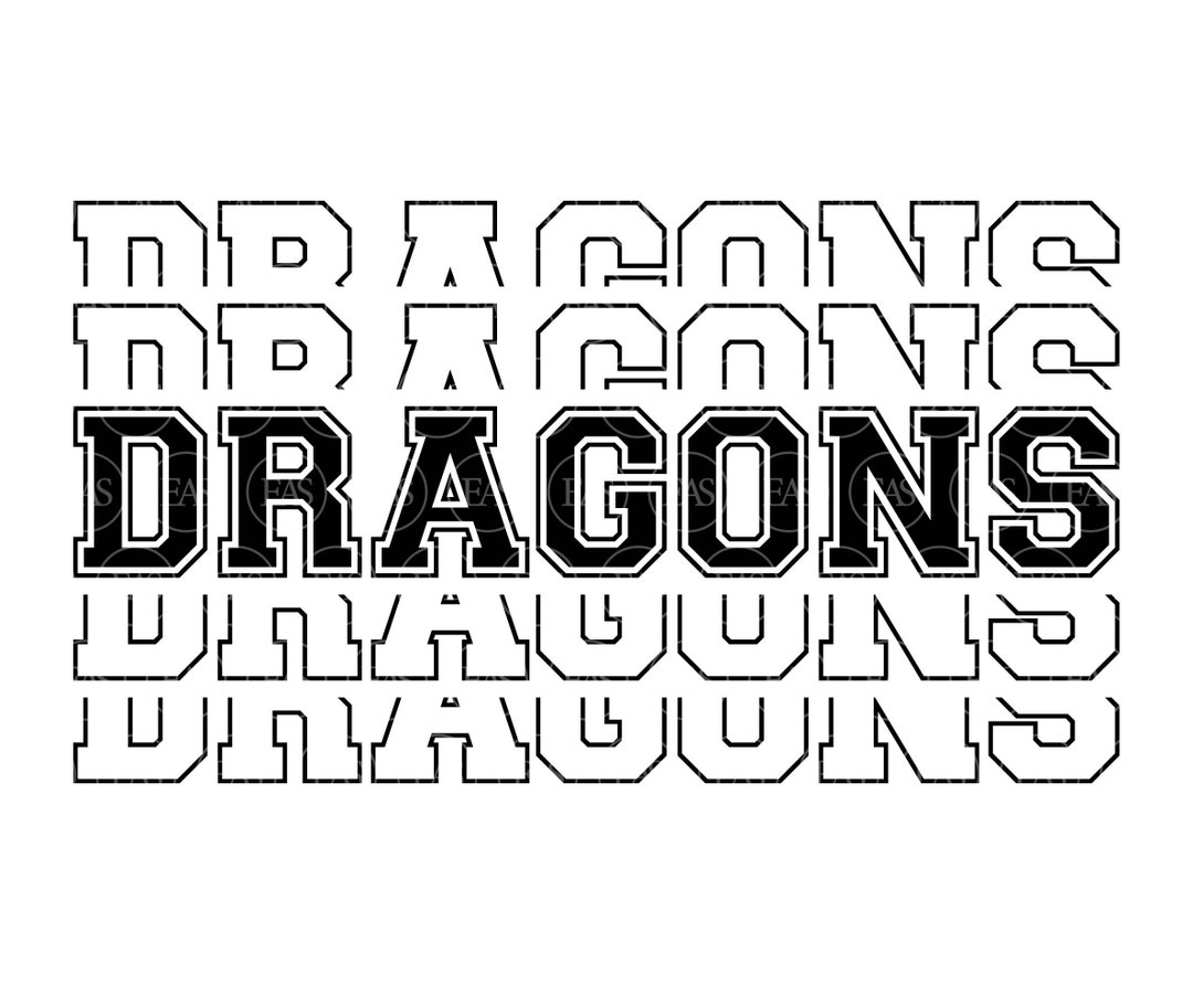 Stacked Dragons Svg, Go Dragons Svg, Run Dragons Svg, Dragons Team Svg ...