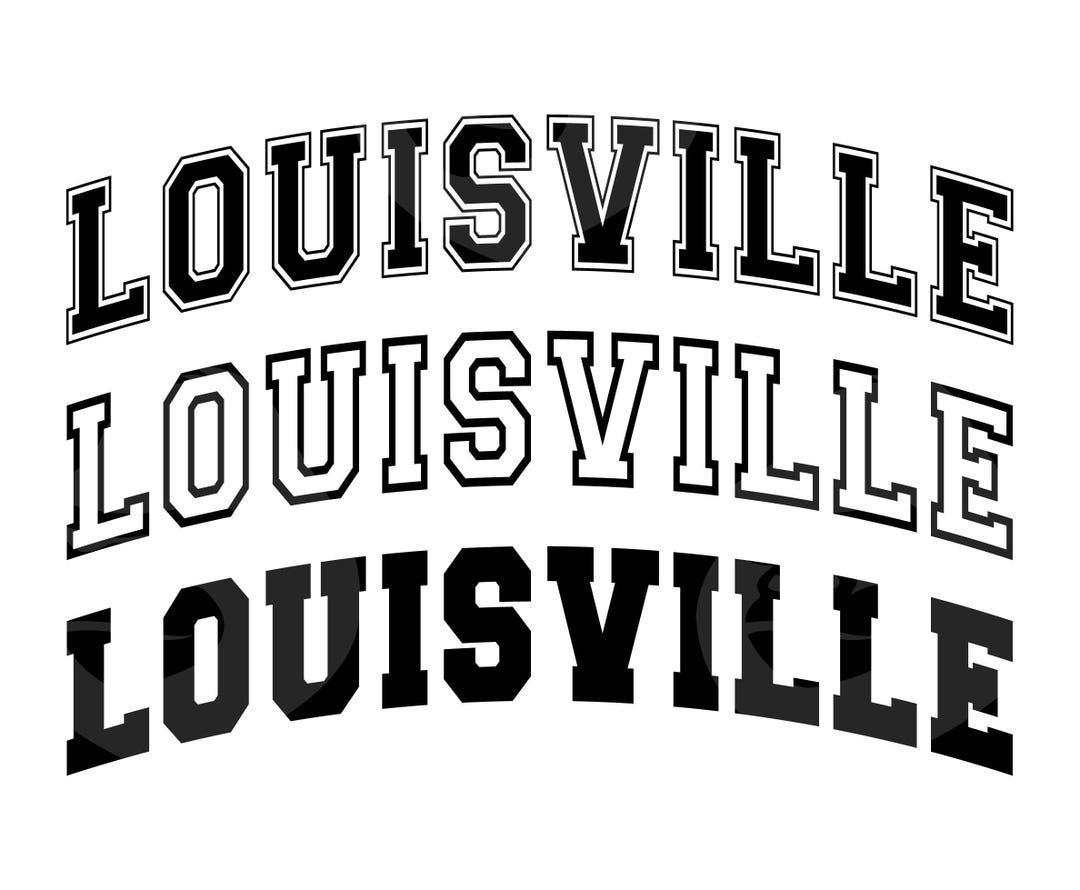 Louisville Svg, Louisville Varsity Png, College Font, Arched Text ...