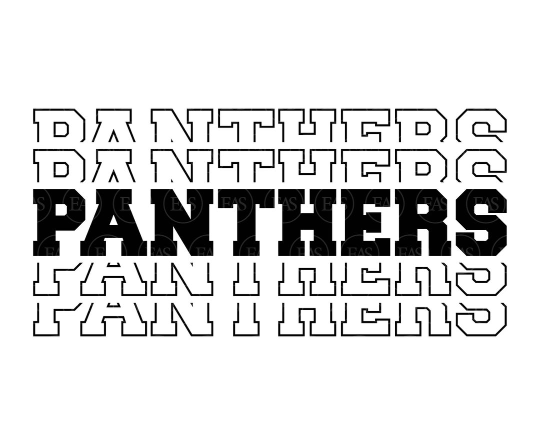 Stacked Panthers Svg, Go Panthers Svg, Run Panthers, Sport Jersey Font ...