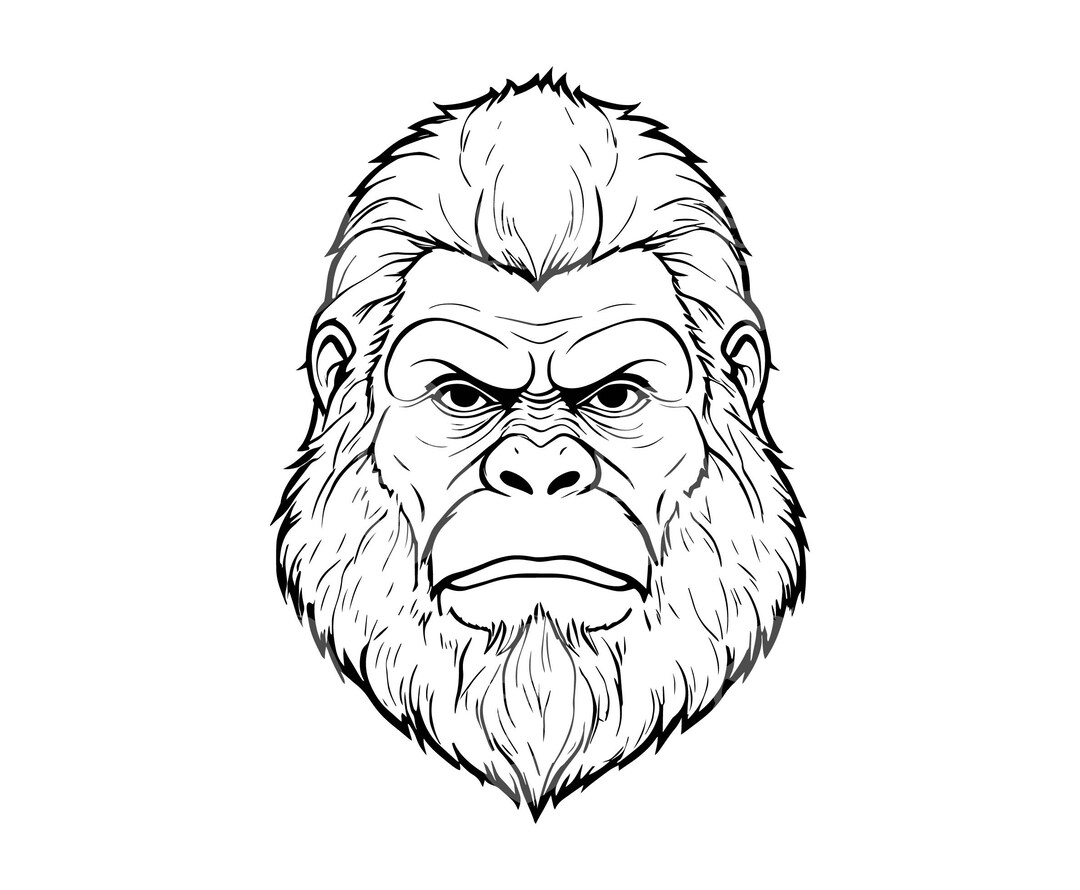 Bigfoot Head Svg, Bigfoot Png, Big Foot Head Svg, Yeti Svg, Sasquatch ...