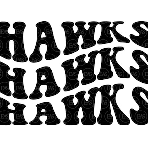 Hawks Wavy Font - Etsy