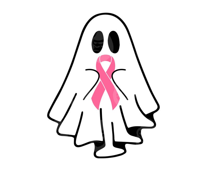 Ghost Svg, Ghost Png, Pink Ribbon Svg, Breast Cancer Awareness, Warrior ...