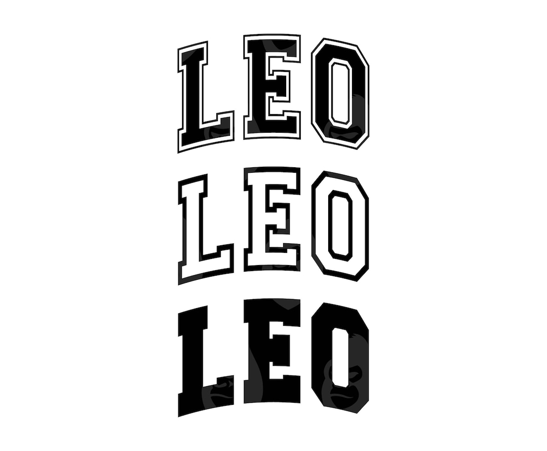 Leo Svg, Leo Png, Arched Varsity Font, Zodiac Signs, Horoscope ...