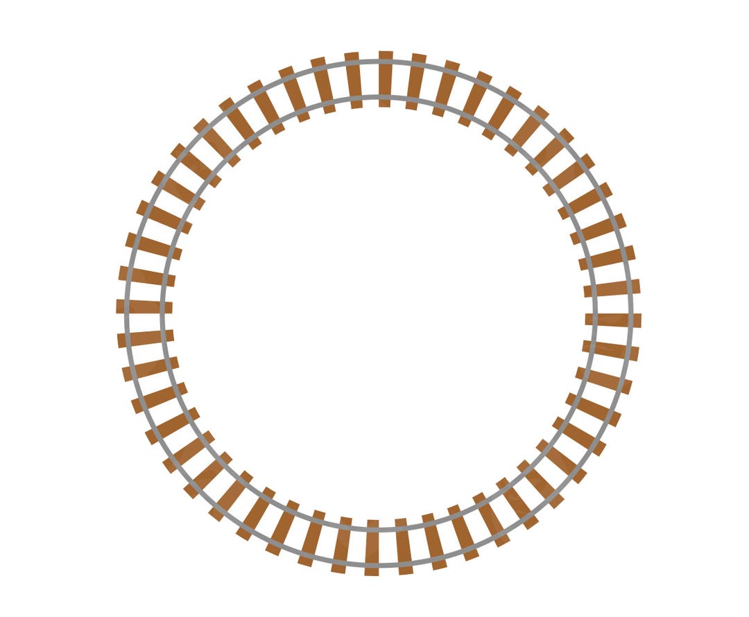 Circle Railroad Svg, Railroad Png, Train Railroad Frame Clipart. Vector ...