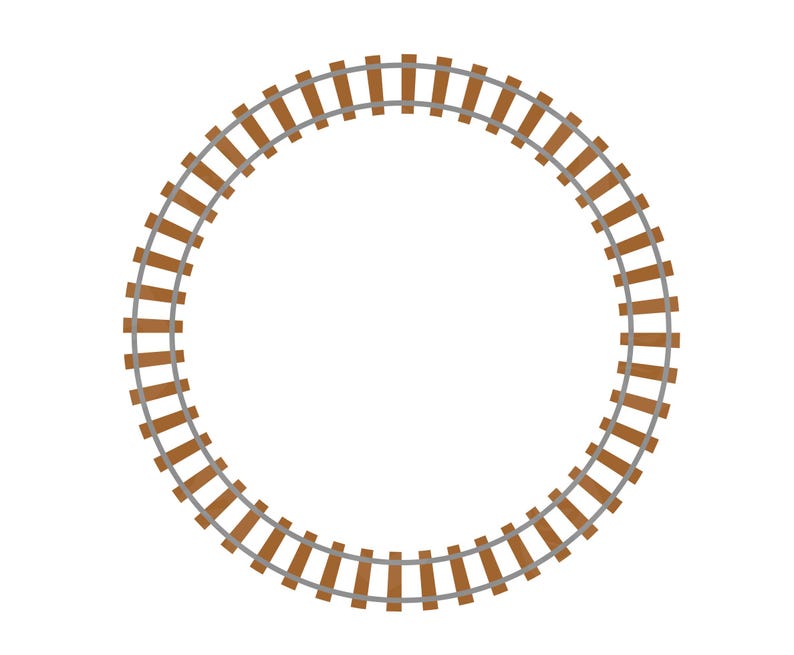 Circle Railroad Svg, Railroad Png, Train Railroad Frame Clipart. Vector ...