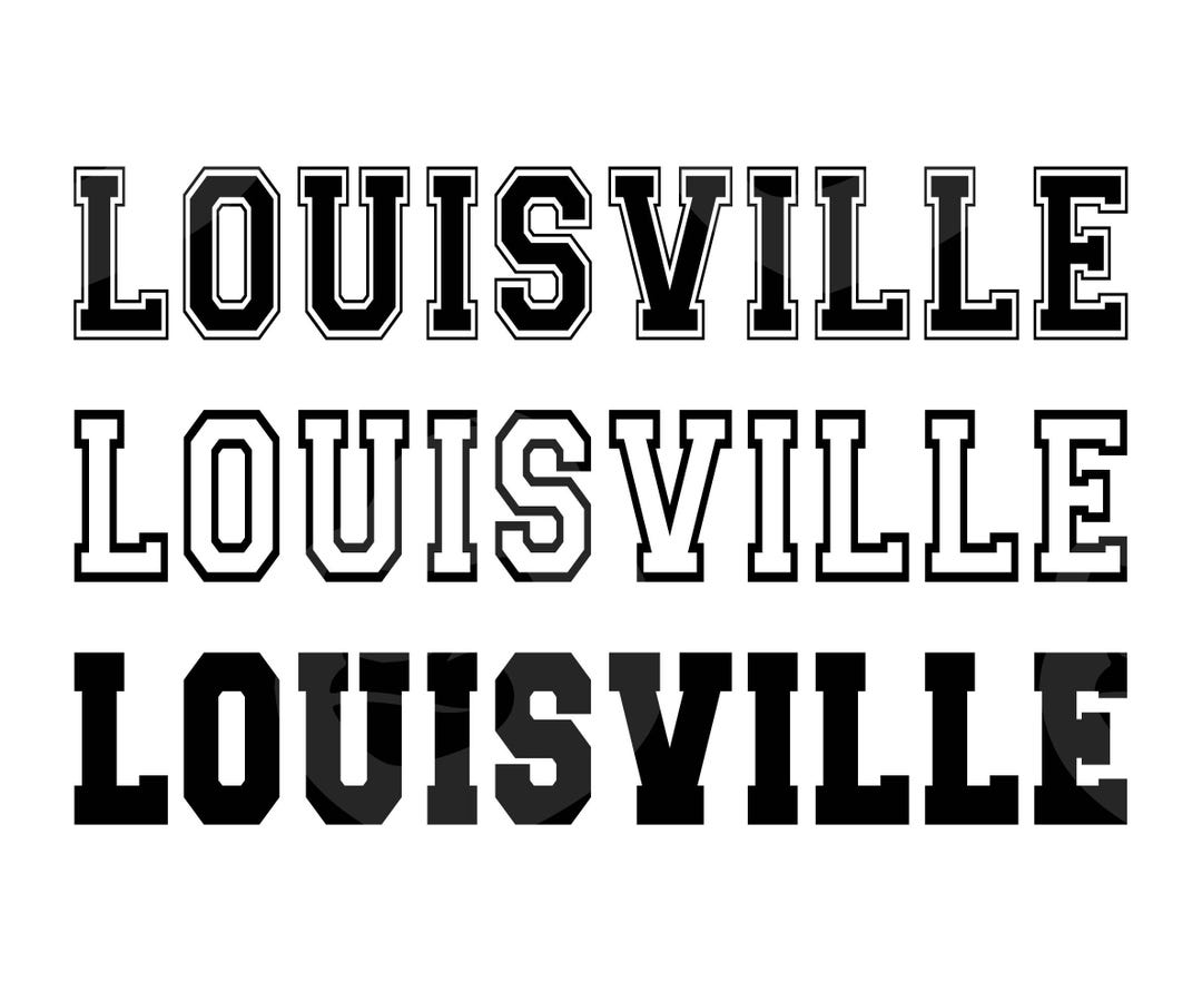 Louisville Svg, Louisville Varsity Png, College Font Text, America ...