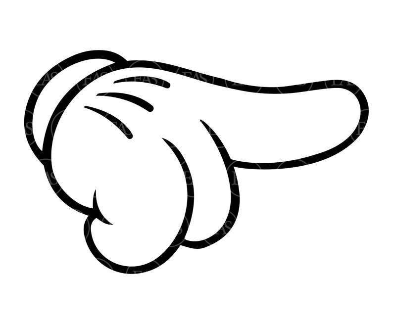 Cartoon Pointing Finger Svg, Index Finger Svg, Hand Gesture Svg. Vector ...