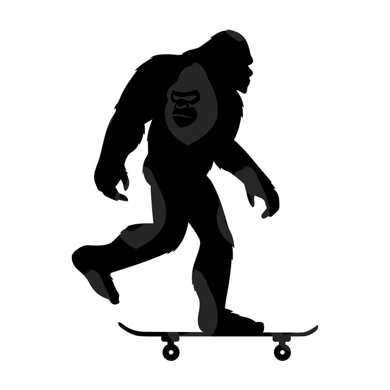 Big Foot on a Skateboard - Etsy