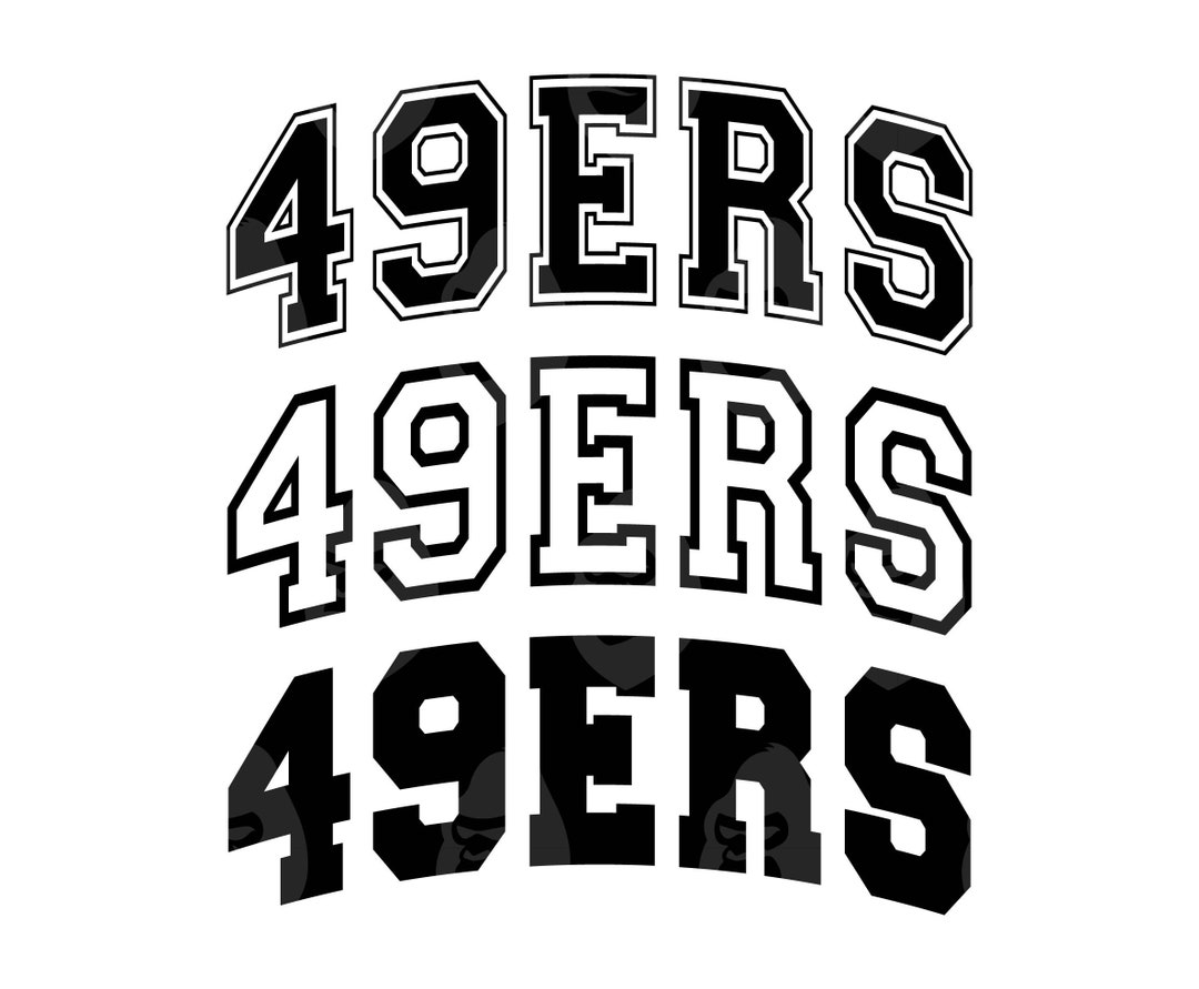 49ers Svg, 49ers Arched Varsity Font, Go 49ers Svg, 49ers Jersey, 49ers Team Mascot. Vector Cut ...