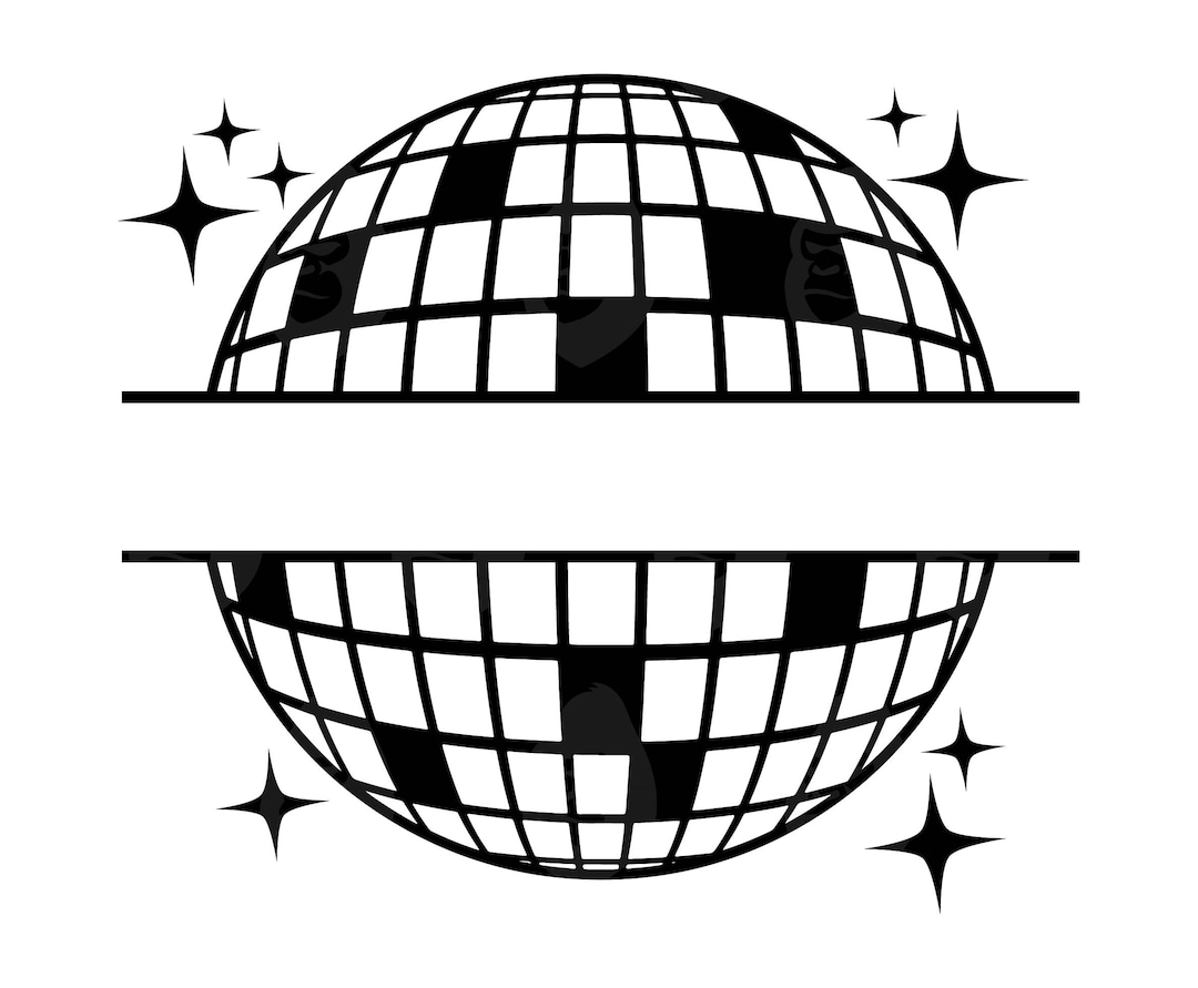 Disco Ball Monogram Svg, Disco Ball Png, Mirror Ball Svg, Party Svg ...