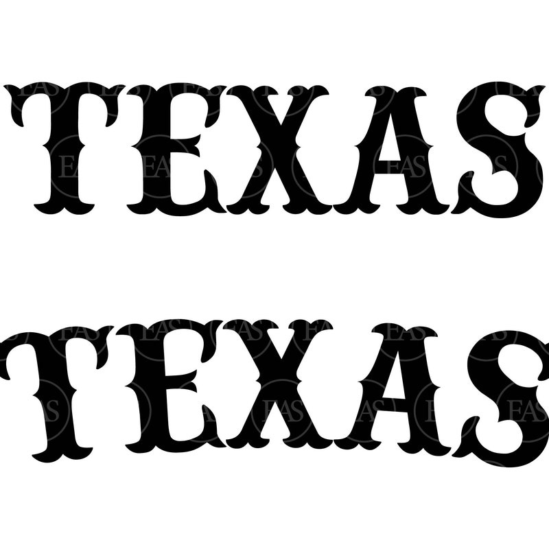 Texas Font Svg - Etsy
