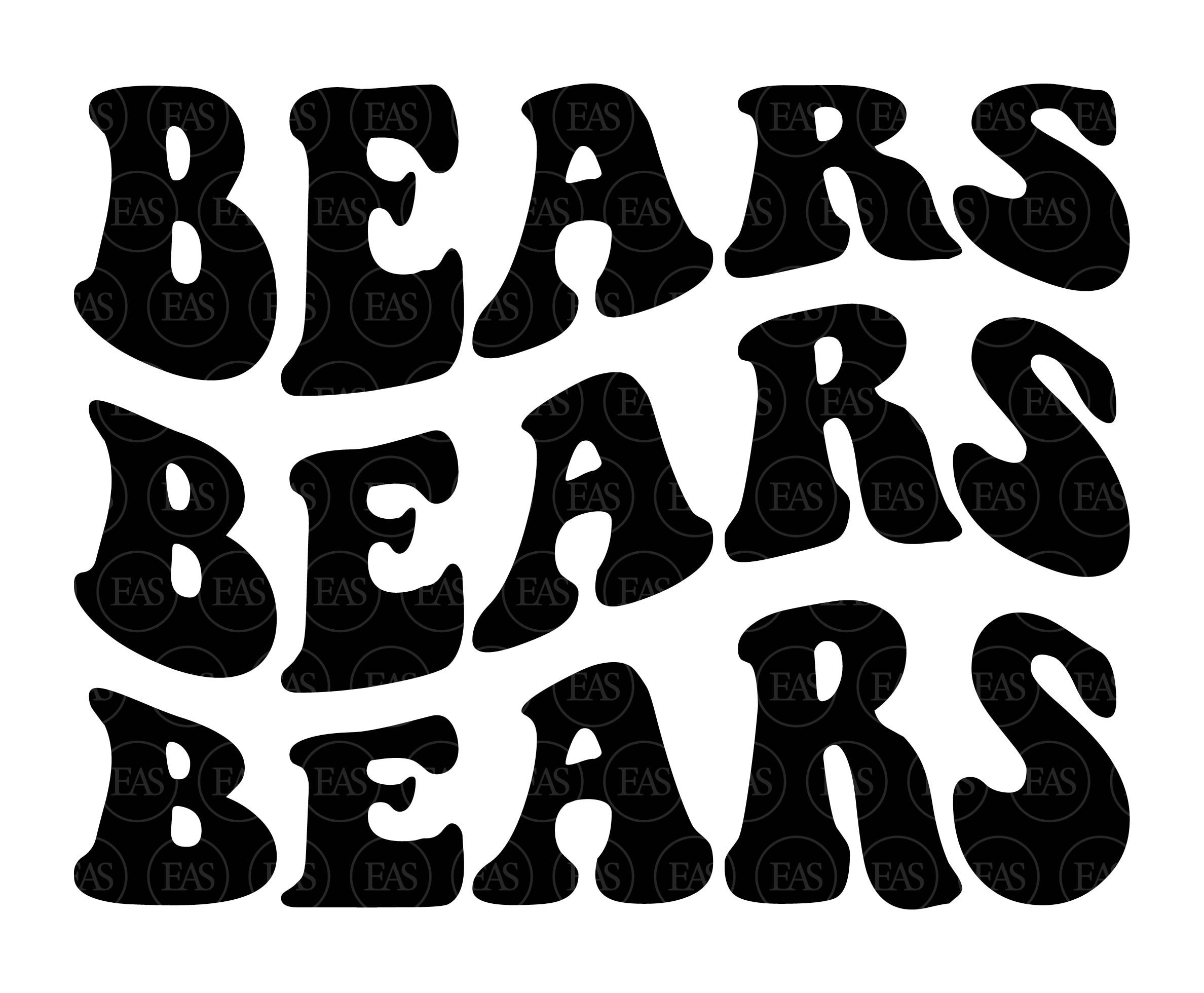 Bears Wavy Stacked Svg Go Bears Svg Bears Team Svg Retro - Etsy India