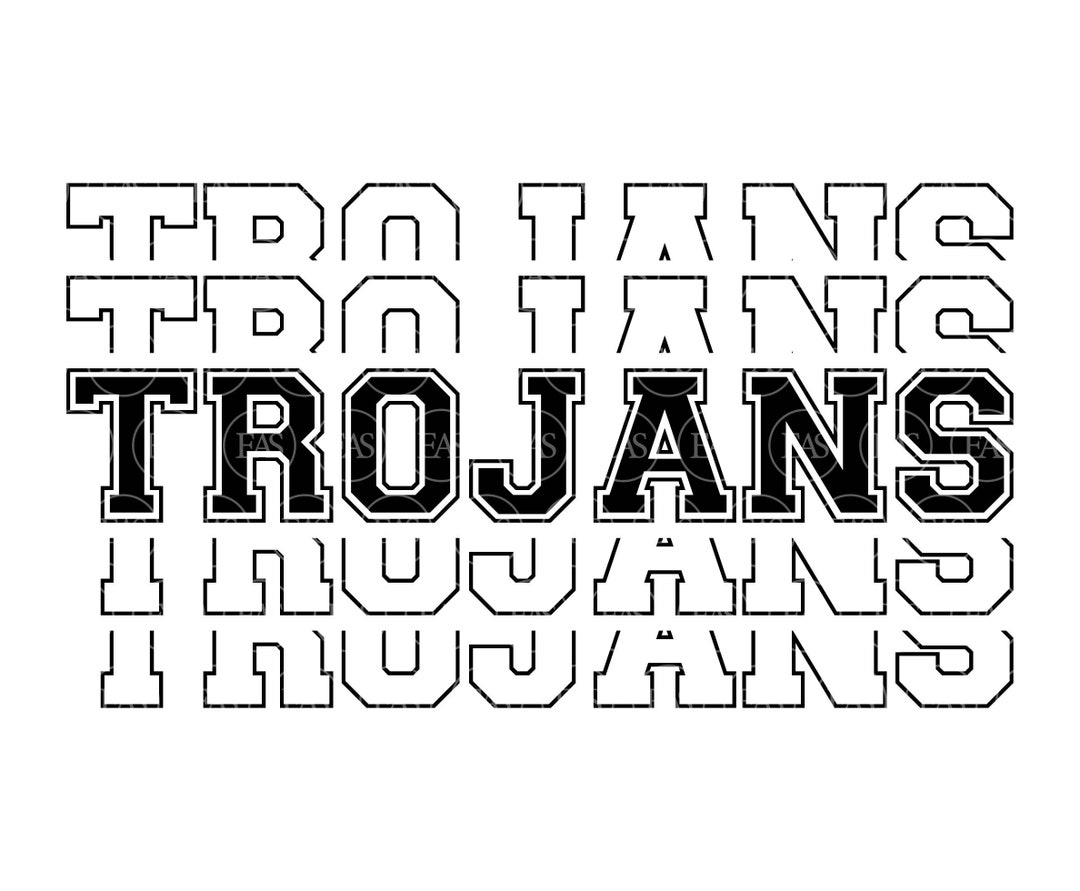 Stacked Trojans Svg, Go Trojans Svg, Run Trojans, Trojans Team Svg ...