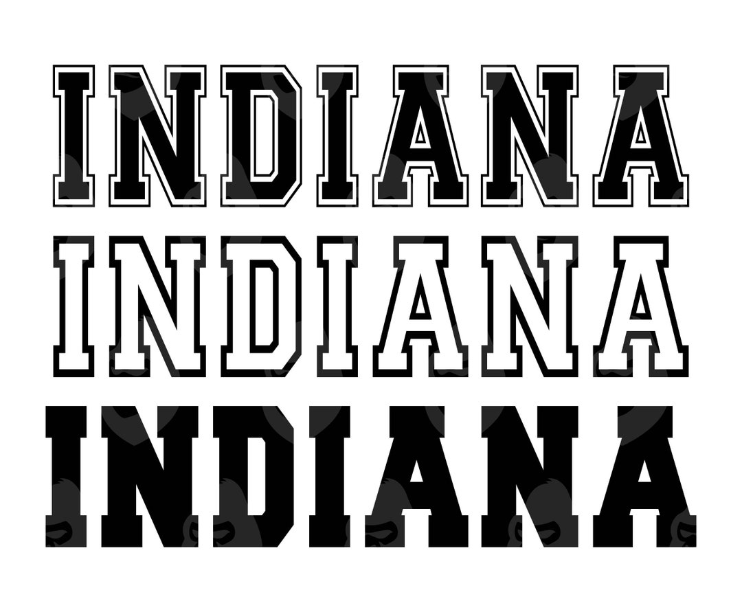 Indiana Svg, Indiana Png, Varsity Font Svg, College Font, America State ...