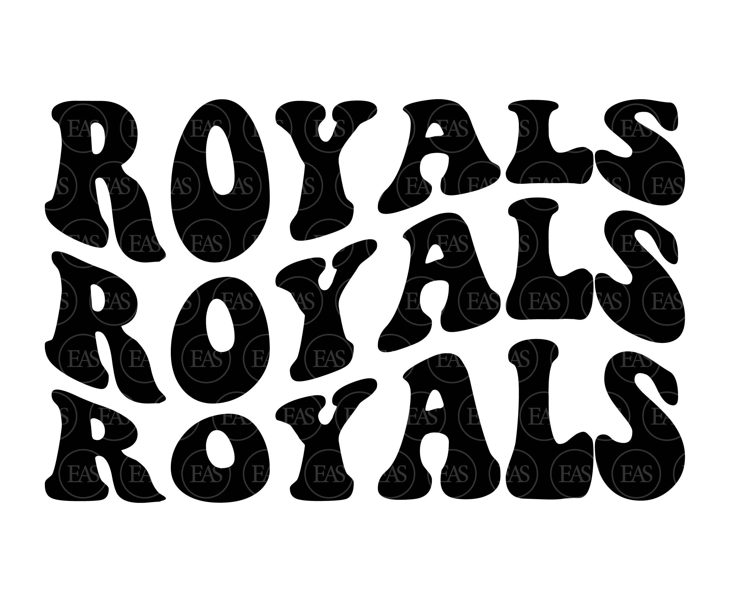 Royals Wavy Stacked Svg Go Royals Svg Royals Team Retro - Etsy Australia